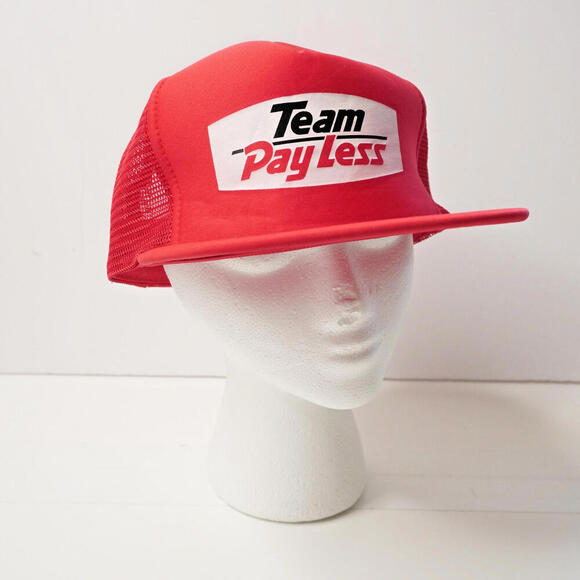 Accessories | Vtg Team Payless Cashaways Red Trucker Hat Cap Vintage ...